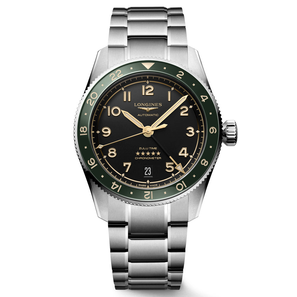 Longines Spirit Zulu Time GMT 39mm Anthracite Dial Automatic Watch L3.