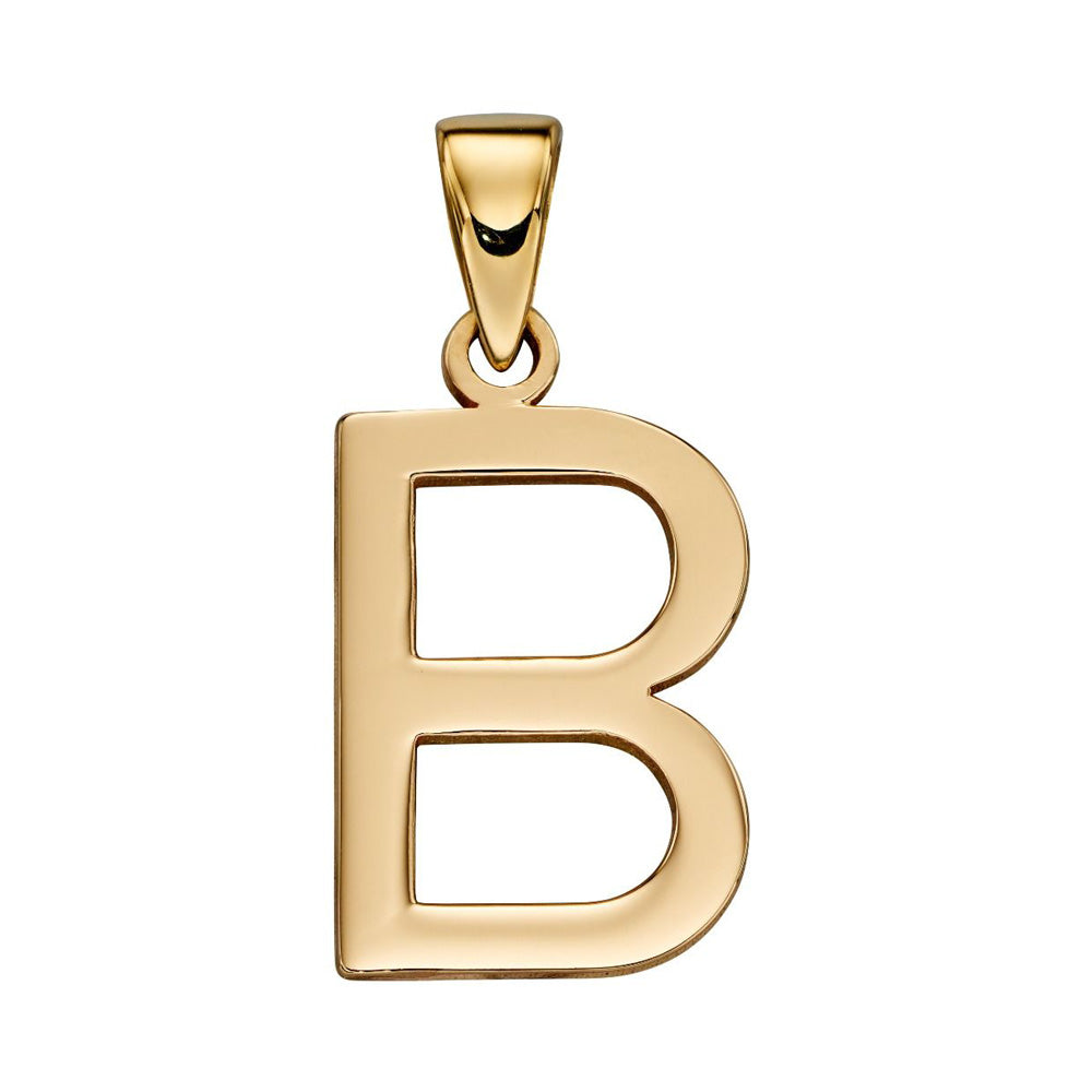 9ct Yellow Gold Letter B Pendant Only GP2201 (B)