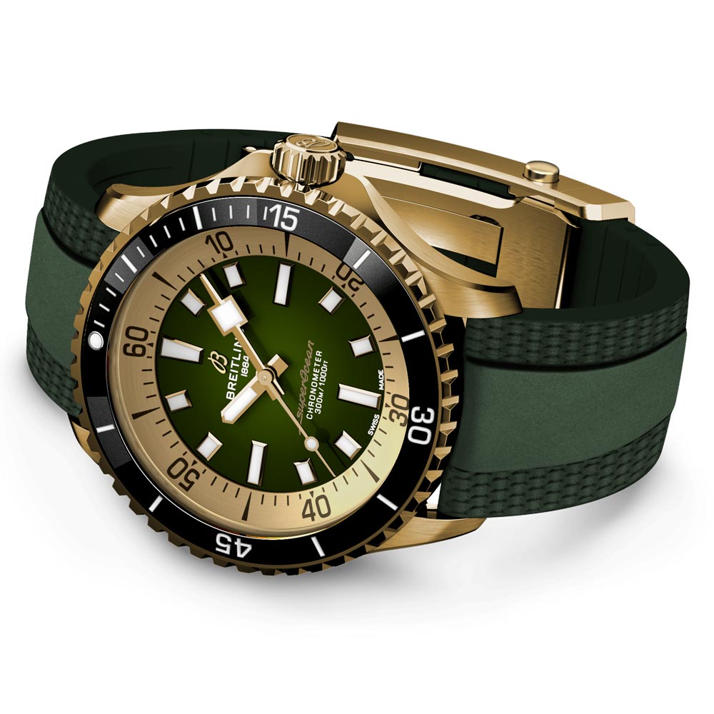 Breitling Superocean 42mm Green Dial Bronze Automatic Gents Watch N173