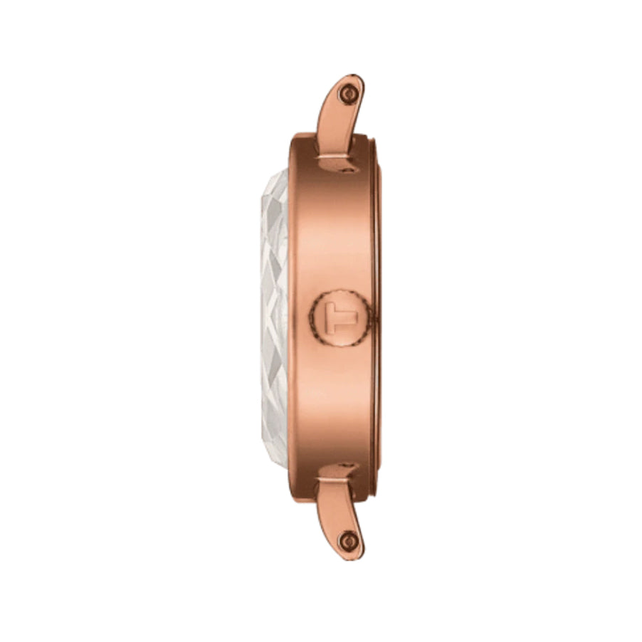 Tissot Lovely Round 19.5mm MOP Dial Rose Gold PVD Steel Ladies Quartz